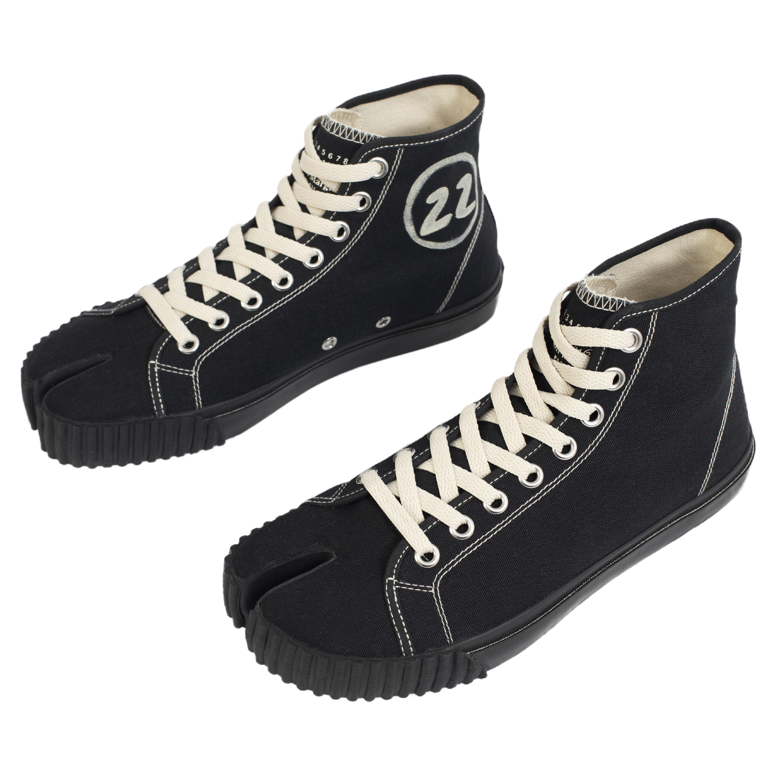 Мужские черные текстильные кеды tabi Maison Margiela — купить за 43 750 ...